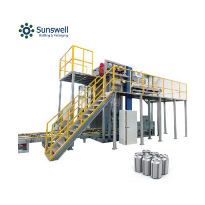 China Automatic Empty Beer Cans Depalletizer XD600 - 36000 CPH Capacity with 3100mm Conveyor Height for sale