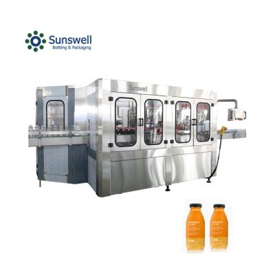 China Automatic 3-in-1 Juice Filling Sealing Machine Aseptic PET Bottle Filler 2000-24000 BPH for sale
