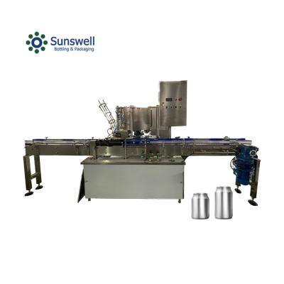 China Soda Water ISO Aluminum Beverage Can Filling Machine 4 Head 3000-5000 CPH Sealing for sale