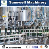 China 1200 Bottles/Hour Beer Bottling Machine with Star Wheel Transfer System for 250ml to 2L PET and Glass Bottles for sale