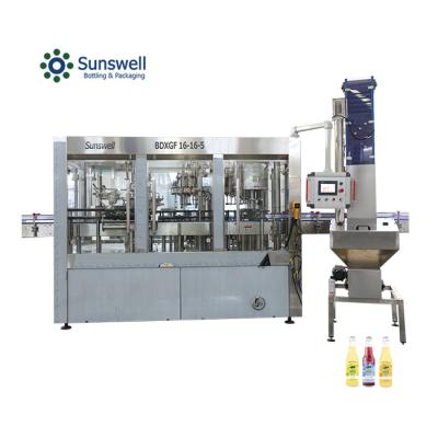 China Carbonated Beverage Isobaric Filling Machine 3000 BPH 16-16-5 Stainless Steel Bottle Filler for sale
