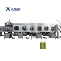 China 5 in 1 Rotary Hot Juice Filling Machine with Peristaltic Pump Filler 2000ml 2500BPH for sale