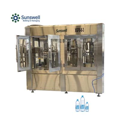 China Rotary Type Spring Water Rinsing Bottling Capping Monoblock Production Line Machine for sale