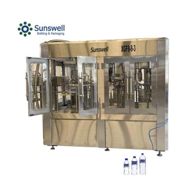 China Rotary Mineral Water Filling Machine 3-in-1 Rinsing Filling Capping 2000-24000 BPH for sale