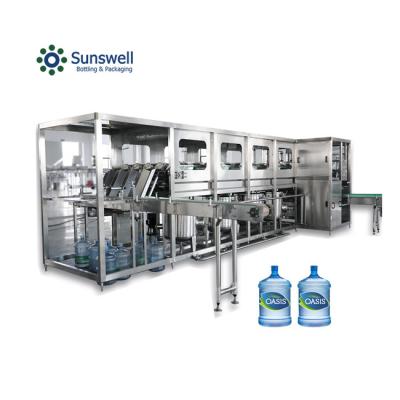 China 5 Gallon Pure Water Filling Machine 3 in 1 Monoblock 304 Stainless Steel 100-120 BPH for sale