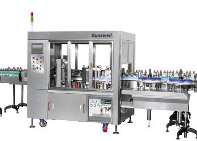 China Linear Type Round and Square Bottle Labeling Machine 30000 BPH 8kW Sticker Applicator for sale