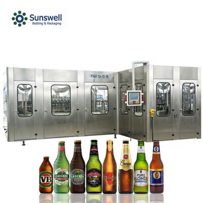 China 3-in-1 Glass Bottle Beer Filling Machine for sale