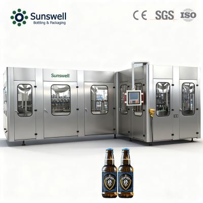 China Automatic 3-in-1 Glass Bottle Beer Filling Machine 3000-20000 BPH for sale