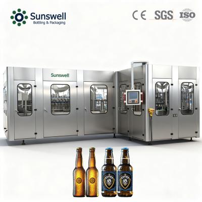 China Automatic Glass Bottle Beer Filling Machine 3-in-1 Rinser Filler Capper 3000-20000 BPH for sale