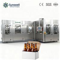 China 3-in-1 Integrated Automatic Glass Bottle Beer Filling Machine for sale