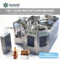 China 3-in-1 Monoblock Glass Bottle Beer Rinser Filler Capper 3000-20000 BPH for Craft Brewery Production Line for sale