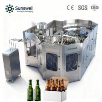 China 3-in-1 Automatic Rinsing Filling Capping Machine for Glass Bottle Beer Bottling Production Line for sale
