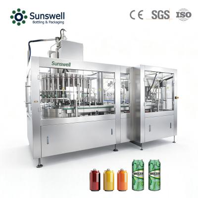 China Automatic 18000CPH 200ml Aluminum Can Carbonated Drink Canning Line for sale