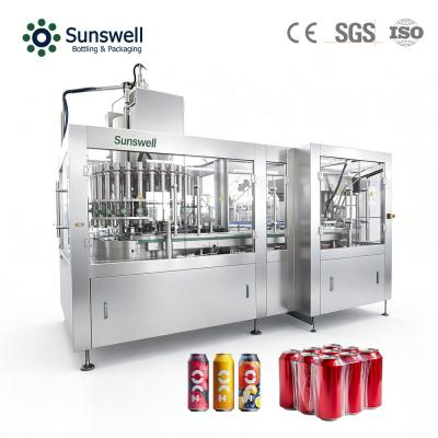 China High Speed 18000CPH 200ml Soda Can CSD Canning Filling Line for sale