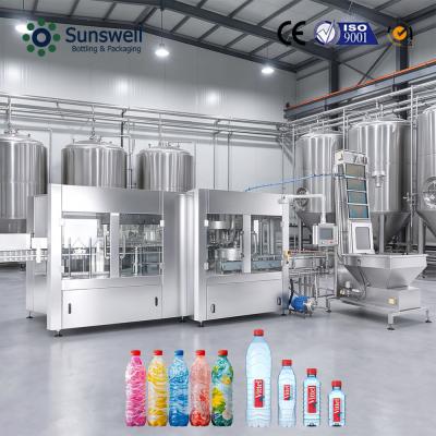 China Automatic 24000BPH 500ml Pure Water Bottling Production Line Rinsing Filling Capping Unit for sale