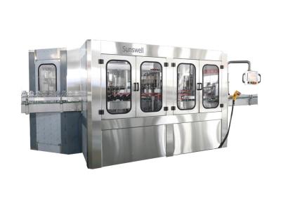 China Complete Glass Bottle Beverage Filling Machine 3-in-1 Rinsing Filling Capping 2000-4000 BPH for sale