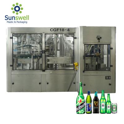 China Complete Automatic Beer Production Line 3-in-1 Monoblock with SUS304 Stainless Steel and Isobaric Filling System for sale