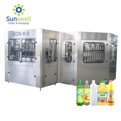 China 5000 BPH 3 in 1 Hot Filling Machine for PET Bottle Juice Beverage Rinsing Filling Sealing Monoblock for sale