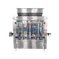 China Programmable Linear Gravity Feed Alcohol Bottle Filling Machine 4000bph 16 Heads for sale