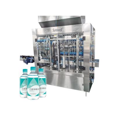 China Automatic 500ml Alcohol Sanitizer Filling Capping Bottling Machine 4000bph for sale