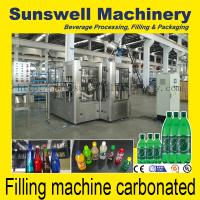 China Horizontal Bottling Carbonated Filling Machine For Glass / PET Bottle for sale