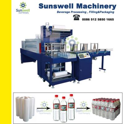 China Safe 6 Bar Shrink Packaging Equipment for PET Bottles Glass Bottles Pop-top Cans 20 Cartons per Minute for sale