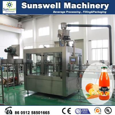 China Constant Pressure Hot Filling Machine 3 in 1 Juice Production Line 2000 to 30000 BPH for sale