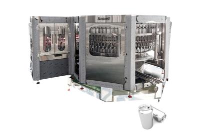 China Rotary Carbonated Can Filling Machine 12000 Cans Per Hour Beverage Canning Line for sale