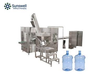 China PLC Control 5 Gallon Water Filling Machine SUS304 Bucket Bottle Filling Line 100-2000 BPH for sale