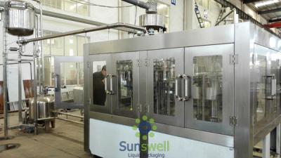 China Rotary Multi-Head Hot Filling Machine , milk packing machine for sale