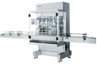 China Automatic Pneumatic Liquid Piston Filling Machine 2 Heads, 100ml-1000ml Capacity, 15-20 BPM with 6m Conveyor for sale