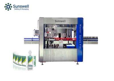 China Full Automatic Round Bottle Sticker Labeling Machine 220V 9000 Bottles Per Hour for sale