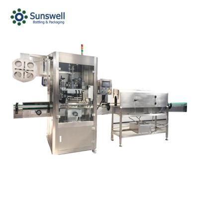 China Automatic Round Bottle Labeling Machine 110V PVC Shrink Sleeve Film for sale