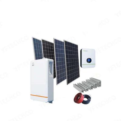 China 24kWh Lithium Ion Solar Battery System 400W Panel 5kW Inverter Off Grid Home for sale