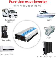 China 3000W Pure Sine Wave Power Inverter DC 12V to AC 120V with Remote Control and Dual Outlets for sale