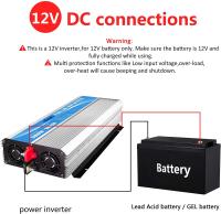 China 3000W Pure Sine Wave Power Inverter DC 12V to AC 120V with Remote Control and Dual Outlets for sale
