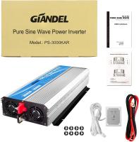 China 3000W Pure Sine Wave Power Inverter DC 12V to AC 120V with Remote Control and Dual Outlets for sale