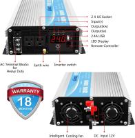 China DC24V Pure Sine Wave Hybrid Solar Inverter 3000W 6000W Peak Remote Control for sale