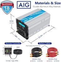 China Remote Control 3000 Watt Pure Sine Wave Inverter 12V 24V LCD Display for sale