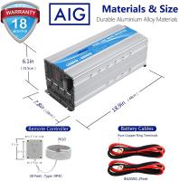 China Giandel 4000W Pure Sine Wave Power Inverter 12V DC to 120V AC with 4 Outlets and 2.4A USB for sale