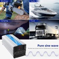 China Giandel 4000W Pure Sine Wave Power Inverter 12V DC to 120V AC with 4 Outlets and 2.4A USB for sale