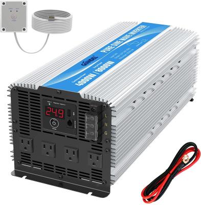 China Giandel 4000W 24V Pure Sine Wave Inverter with Remote Control and 4 AC Outlets for sale