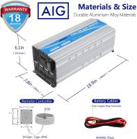 China Giandel 4000W 24V Pure Sine Wave Inverter with Remote Control and 4 AC Outlets for sale