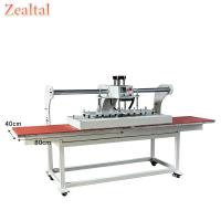 China Automatic Dual-station Embossing Machine Double-head Pneumatic Garment Fabric Embroidery Peeling Machine Top And Bottom Heating Heat Press Machine for sale