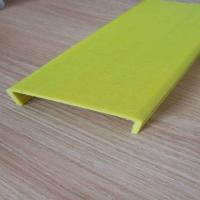 China 50x30x3mm FRP U Shape Channel with Polyester Veil - Light Green Wearing Resistant Profile for sale