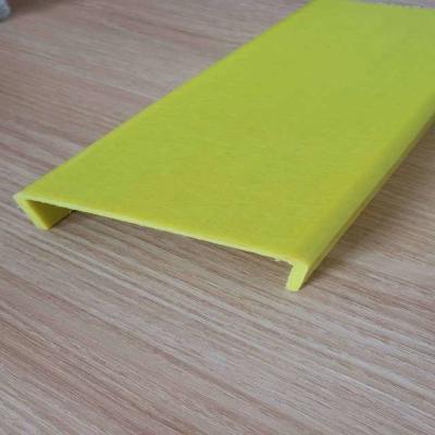 China 50x30x3mm FRP U Shape Channel with Polyester Veil - Light Green Wearing Resistant Profile for sale
