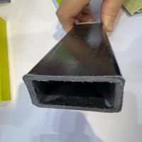 China High Tensile Strength FRP Square Tube 100×50×5mm with Reinforced Ridges for Harsh Environments for sale