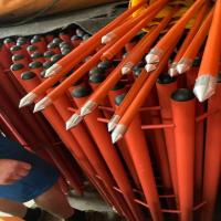 China FRP Red Rod 16mm with Metal Tip for Sign Post Infrastructure Durable Composite for sale