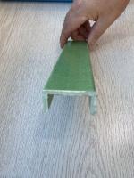 China 100mm Green Fiberglass U Beam with Polyester Veil - 2.08 kg/m Weight, 6mm Thickness for Industrial Applications for sale