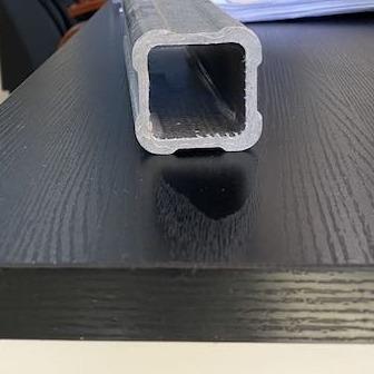 China Bright Color Fiberglass Pultruded Square Tubes 3.2x3.2mm to 76x6.3mm with 0.64-3.15kg/m Weight Range for sale